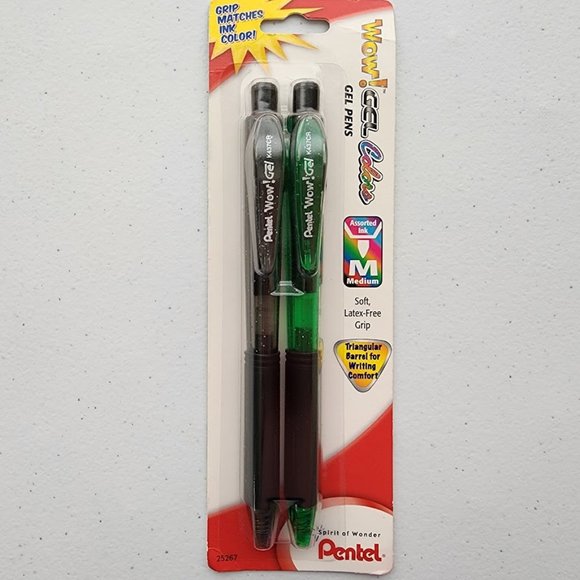 Pentel | Office | New 2 Pack Pentel Wow Gel Pens Medium Triangular ...